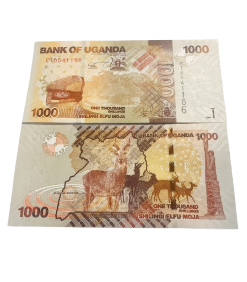 2017 Uganda 1000 Shillings UNC – Wildlife Deer Design – Bank of Uganda ...