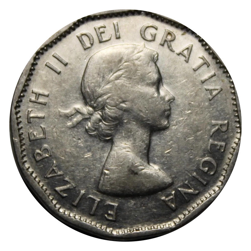 1957 Canada 5 cent Nickel Coin -Bug Tail – CoinLegend