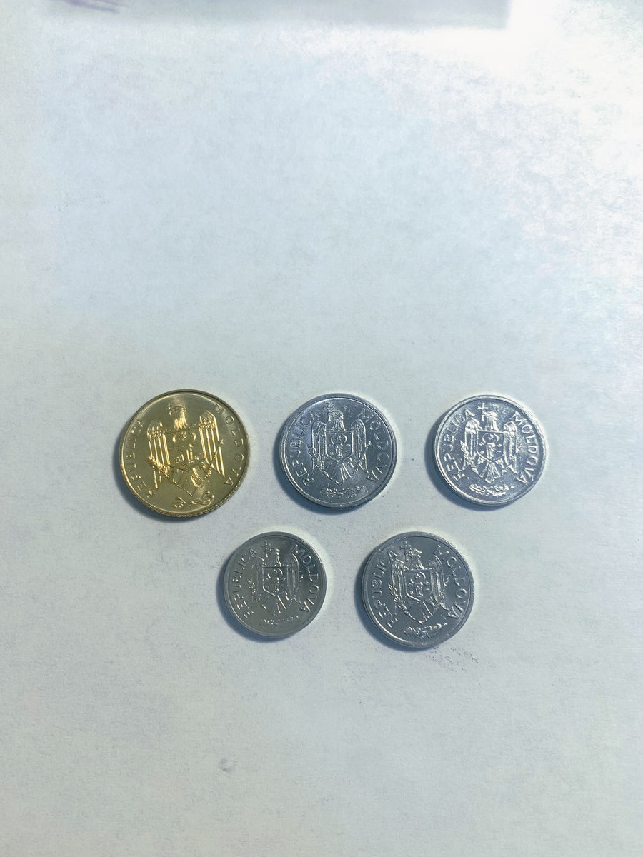 Moldova 5 Coins Set 1, 5, 10, 25, 50 Bani UNC World Coins – CoinLegend