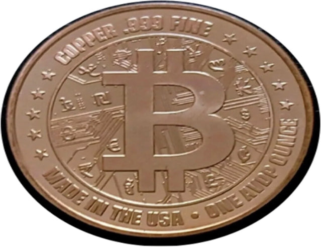Bitcoin Digital Currency 1oz. Pure Copper Bullion Round*** – CoinLegend