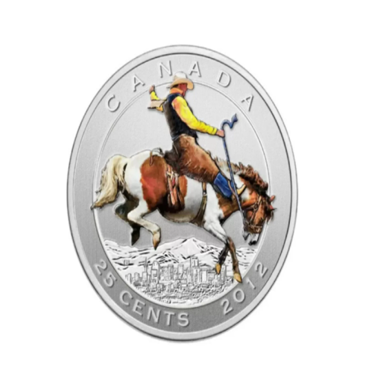 2012 Canadian 25-Cent 100 Years of the Calgary Stampede Coloured Coin ...