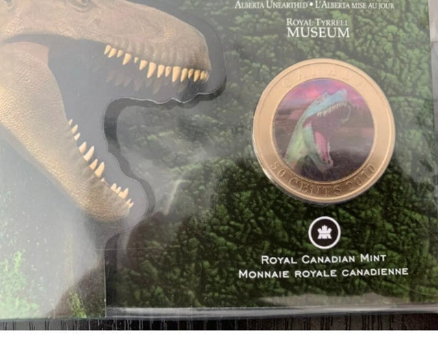 2010 RCM 50-Cent Dinosaur Exhibit Coin, Original Packaging Plus 6 trad ...