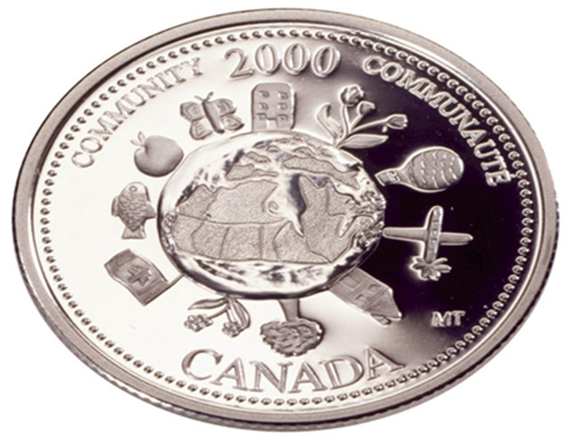 2000 Canadian 25-Cent Community/December Millennium Quarter Coin UNC ...