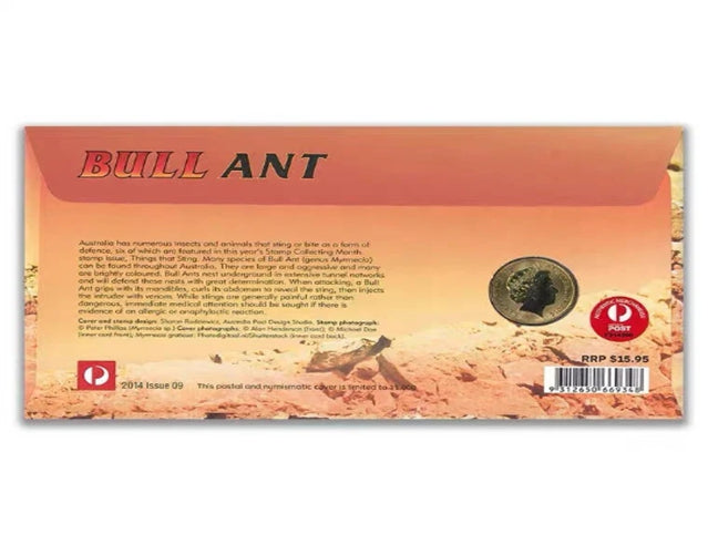 Red Bull ant insect Australia 2014 1Dollar commemorative coin postage ...