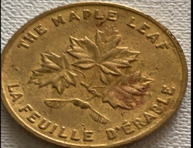 1867 Canada Maple Leaf Coin 33mm Gold Color Feuille D’erable Token Med ...